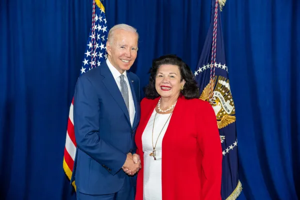 President Edwards shares a moment with President Biden at the 2022 AFL ...