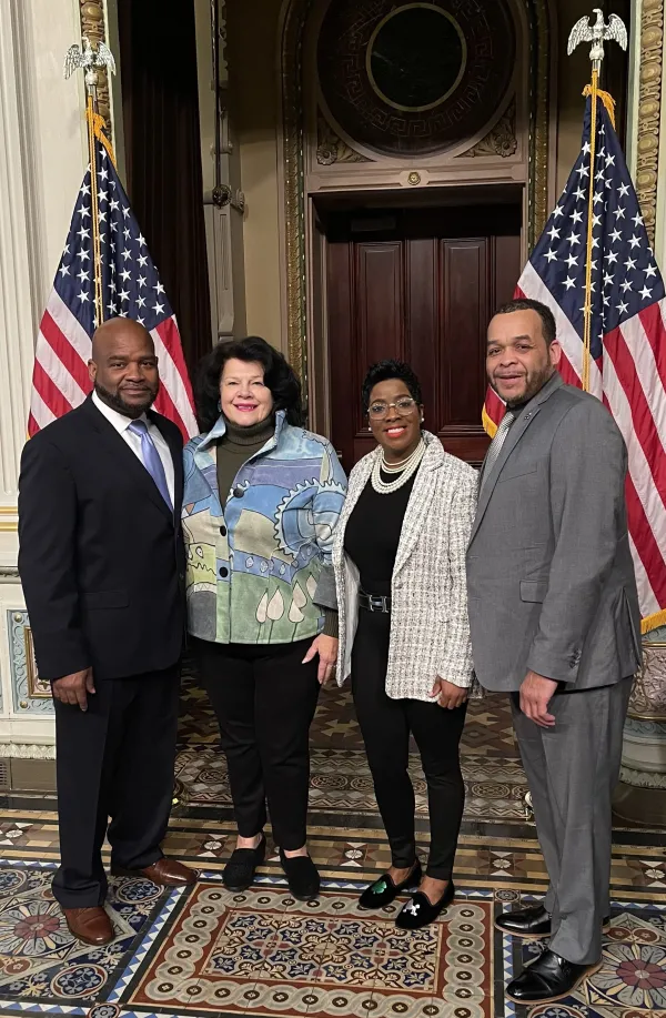 President Edwards with AFGE and ATU labor leaders for Communities in ...